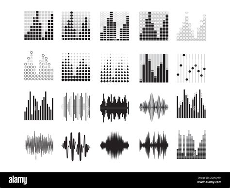 Black Sound Waves Music Audio Frequency Voice Line Waveform