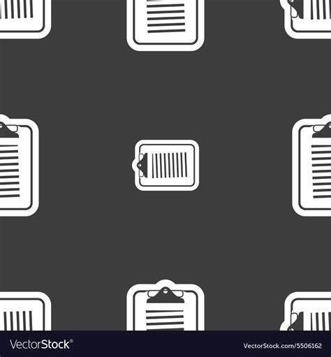 Text File Icon Sign Seamless Pattern On A Gray Vector Image