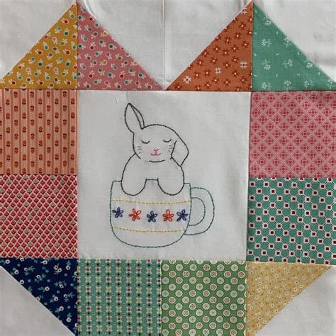 Teacup Critters Block Of The Month Block 2 Days Filled With Joy