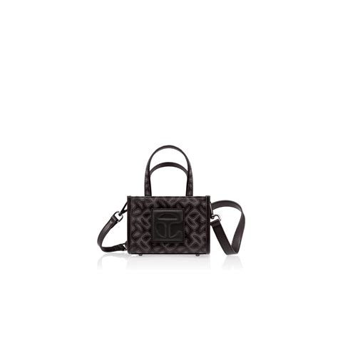 Small Jacquard Shopper Black Monogram Shop Telfar