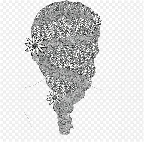 手绘盘辫子的插画png图片素材下载图片编号yzozxndw 免抠素材网