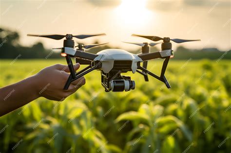 Premium Photo Iot Sensors In Smart Agriculture A Drone In The Farmers Hand