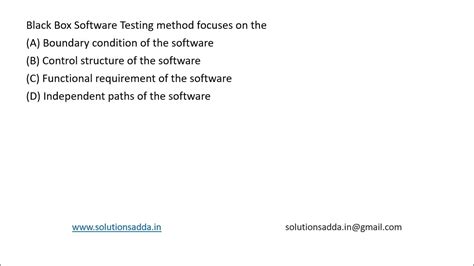 Isro 2011 Se Black Box Testing Isro Test Series Solutions Adda