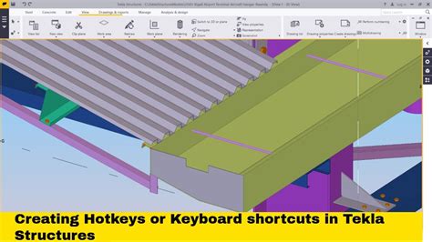 creating hotkeys or keyboard shortcuts in tekla structures youtube