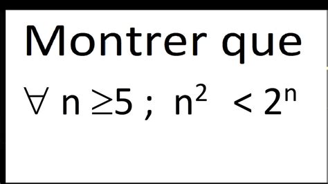 Maths Recurrence Exercice Corrigé Youtube