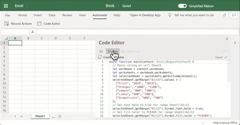 Typescript Javascript Office Scripts