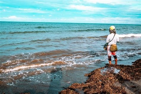 바다 옆 해변 꼭대기에 서있는 남자 사진 Unsplash의 무료 물 이미지