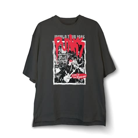 Vintage Style 1986 Punk Oversized Faded Black Tee Etsy