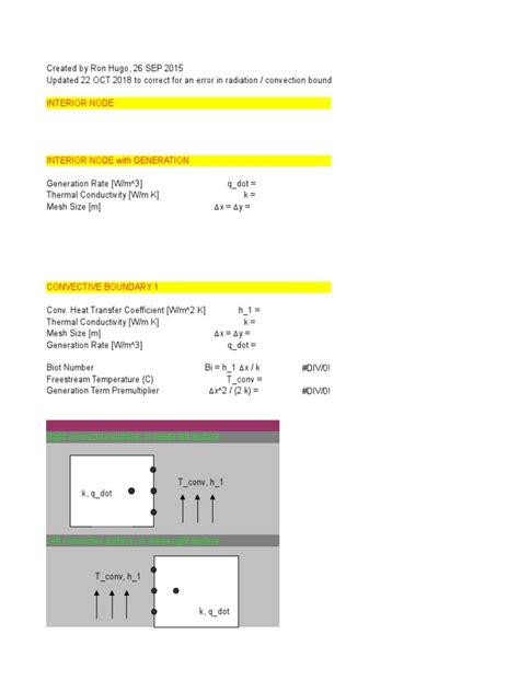 Heat Equation Excel Solver Pdf Heat Transfer Convection
