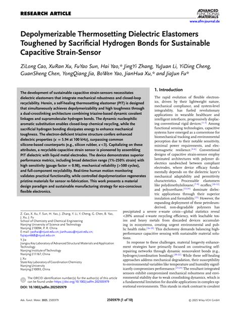 Depolymerizable Thermosetting Dielectric Elastomers Toughened By