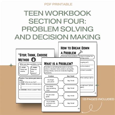 High School Ebd Teen Workbook Section Four Problem Solving And