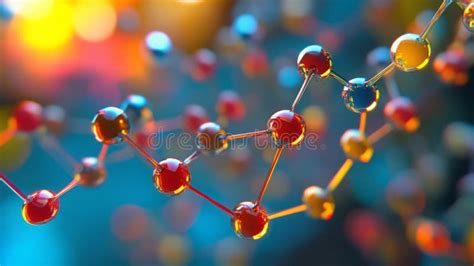 Vibrant Molecular Structure Symbolizing Lab Research And Discovery Stock Image Image Of