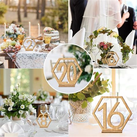 Wooden Table Number 1 20 Wedding Wood Table Number Vicedeal