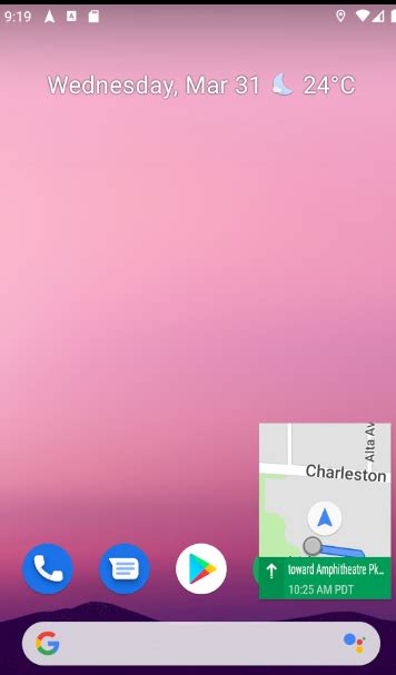Android Java How To Make A Floating Map Like Google Navigation Map
