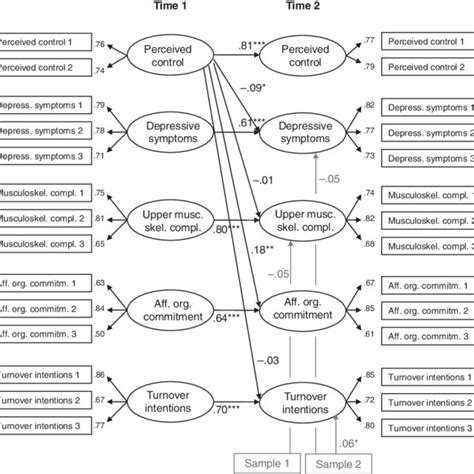 Final Structural Model With The Cross Lagged Relationships Between