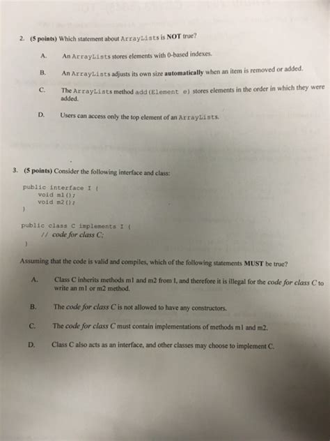 Solved 10 Points Given The Following Array Declaration