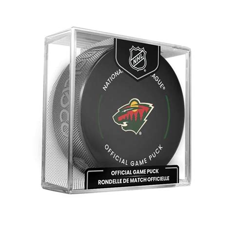 Minnesota Wild Inglasco Nhl Official Team Hockey Puck In Cube Us