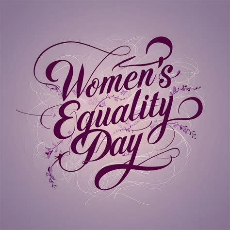 Womens Equality Day Calligraphy Background Premium Ai Generated Image