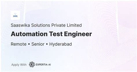 Automation Test Engineer Job Hyderabad Senior