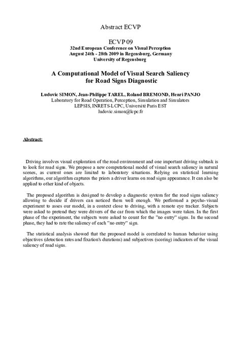 pdf a computational model of visual search saliency for road signs