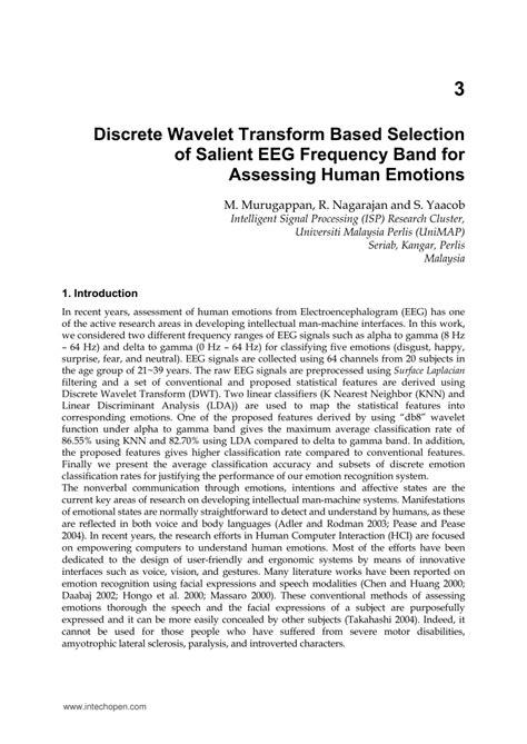 pdf discrete wavelet transform based selection of salient eeg