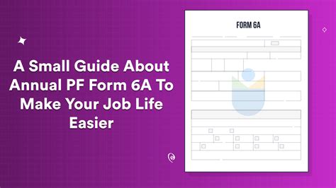Annual Pf Form 6a To Make Your Job Life Easier Ubs