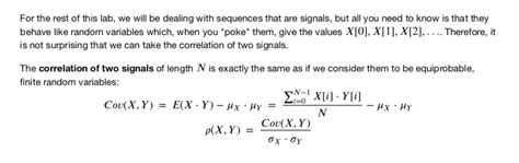 Lab Problems Correlation And Autocorrelation Of