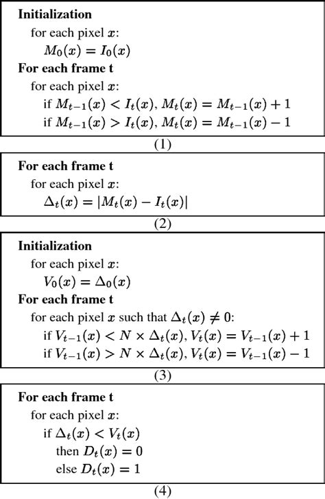 Table 1 From A Robust And Computationally Efficient Motion Detection