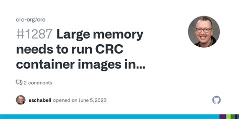 Large Memory Needs To Run Crc Container Images In Basic Developer Experience · Issue 1287 · Crc