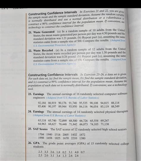 solved ter con constructing confidence intervals in