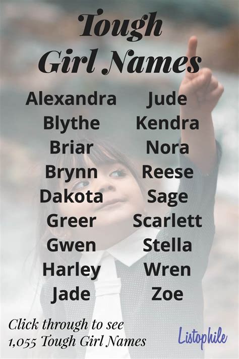 1 055 Tough Girl Names Artofit