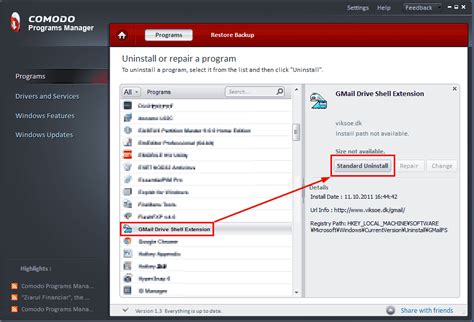 どんなソフトでも跡形もなく完璧にアンインストールできるフリーソフト「comodo Programs Manager」 Gigazine