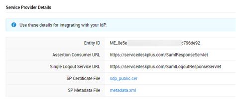 Configuring Saml Sso For Manageengine Servicedesk Plus On Premises