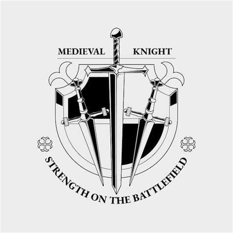 Premium Vector Hand Drawn Medieval Knight Badge