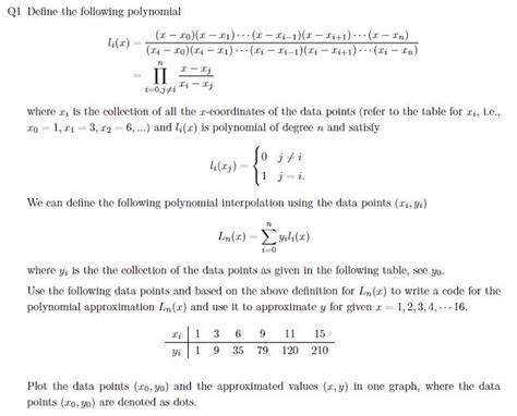 Solved USING MATLAB This Is All The Information I Have We Chegg