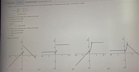 [answered] 4 1 04 points find each x value at which is discontinuous