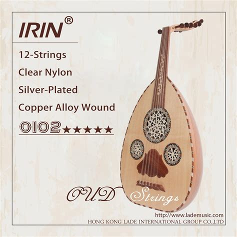 12pcs Turkey Oud Arab Lute Strings Set Clear Nylon Silver Plated Copper