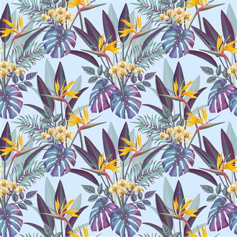 Tropical Plants Pattern Behance