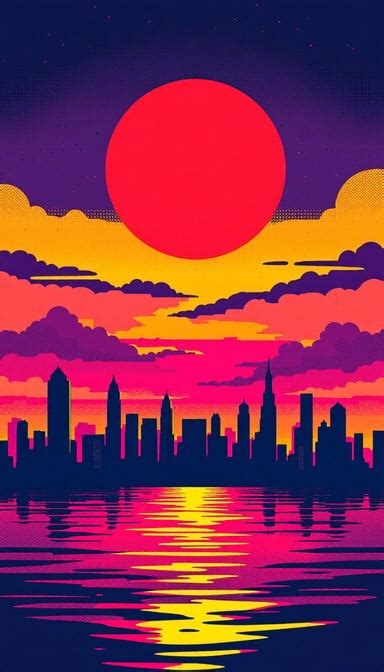 Free Pop Art Sunset Image Sunset Pop Art Download At Stockcake