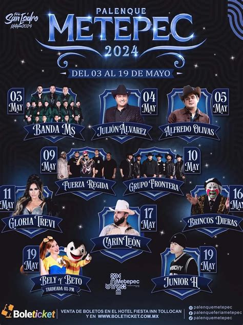 Feria De Metepec 2024 Fechas Y Precios Para Ver A Julión Álvarez Alfredo Olivas Fuerza Regida