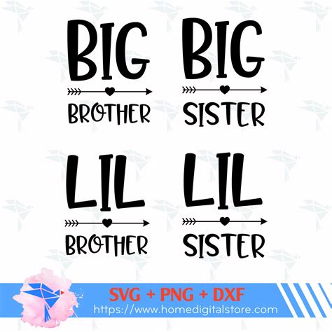 Big Brother Svg Big Sister Svg Png Dxf
