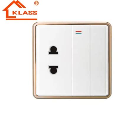 BS 2 Gang 13A Universal Double Pole Electrical Switch Wall Socket Wall Switch And Wall Socket
