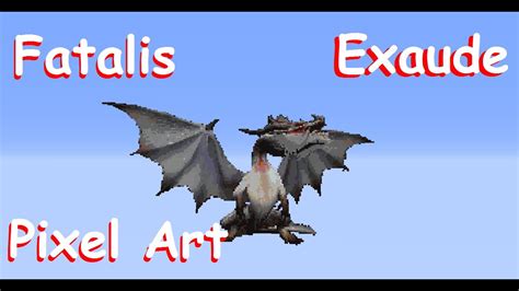Minecraft Pixel Art Fatalis Monster Hunter Youtube