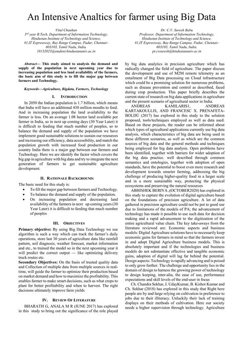 An Intensive Analtics For Farmer Using Big Data Pdf