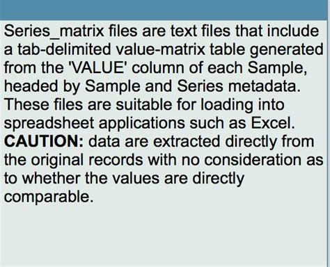 are the samples in series matrix files of microarray datasets in geo