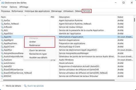 Démarrer Arrêter Ou Désactiver Un Service Windows 11