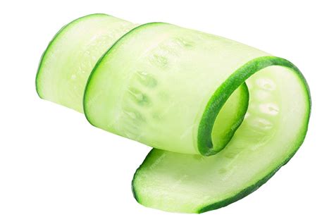 Premium Photo Cucumber Curl Roll Slice Paths