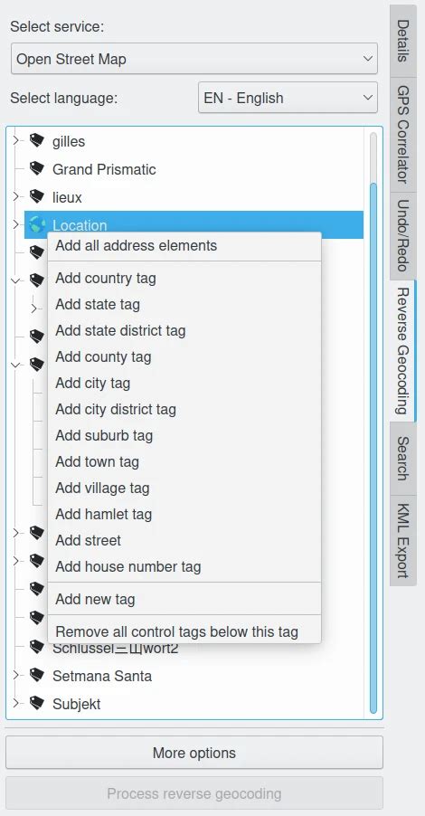 reverse geocoding — documentation digikam manual 8 7 0