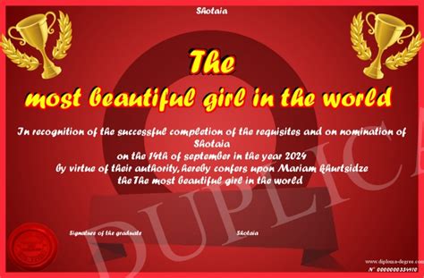 The Most Beautiful Girl In The World