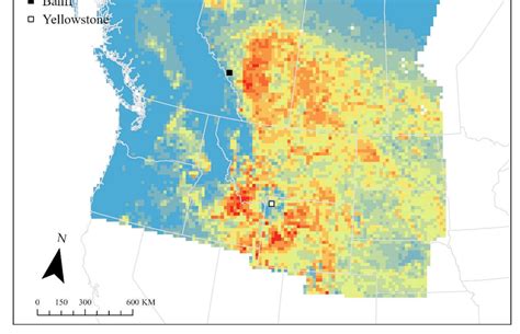 Bison Habitat Suitability 1 Low 10 High As Determined Through Download Scientific
